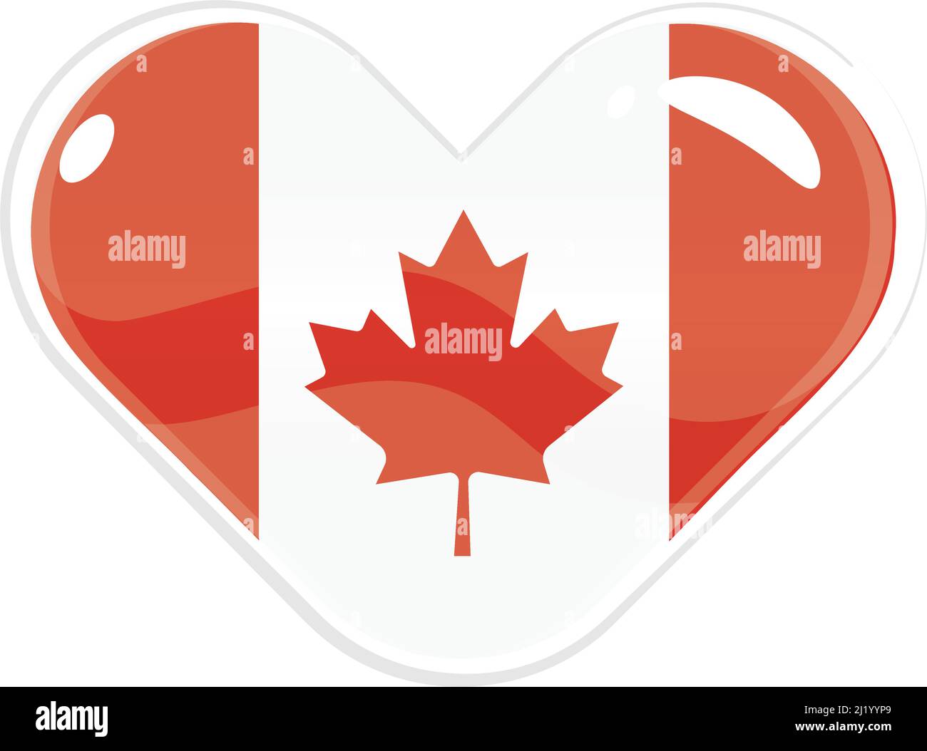 Isolated heart shape with the flag of Canada Vector Stock Vector Image ...