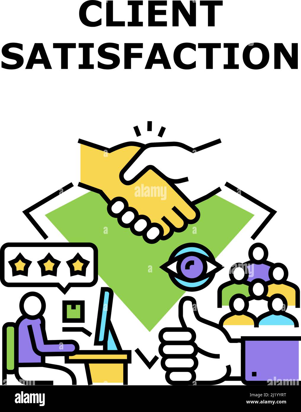 Client Satisfaction Vector Concept Illustration Stock Vector Image ...