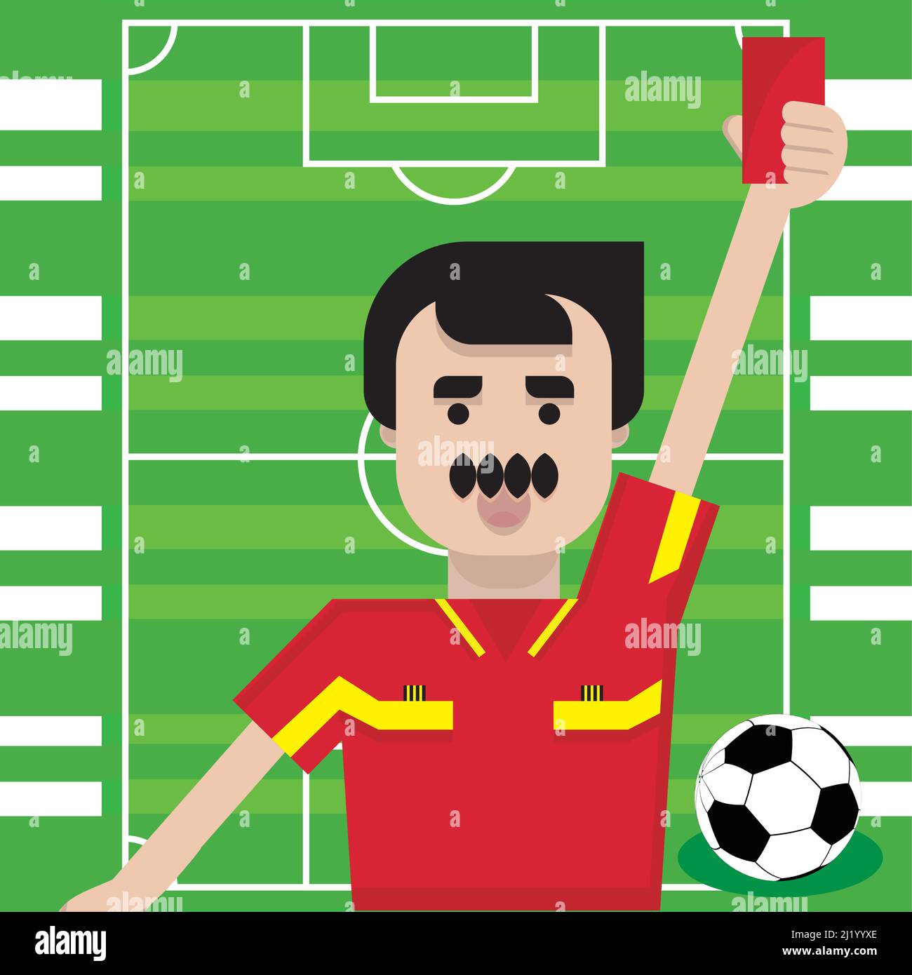 Referee on a soccer field Vector Stock Vector Image & Art - Alamy