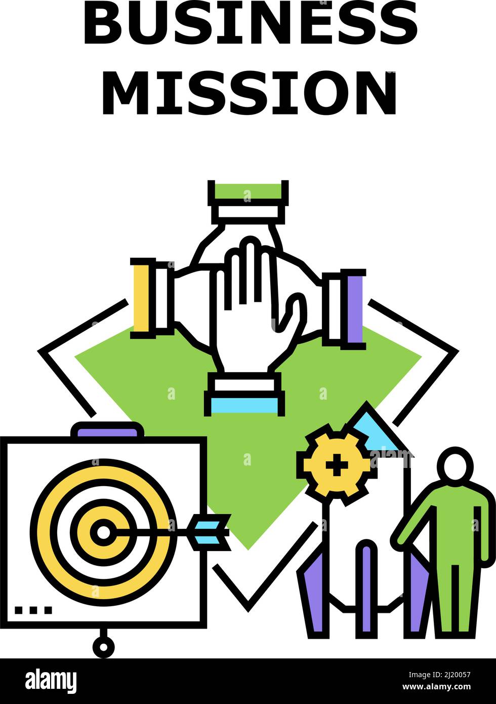 Business Mission Vector Concept Color Illustration Stock Vector Image ...