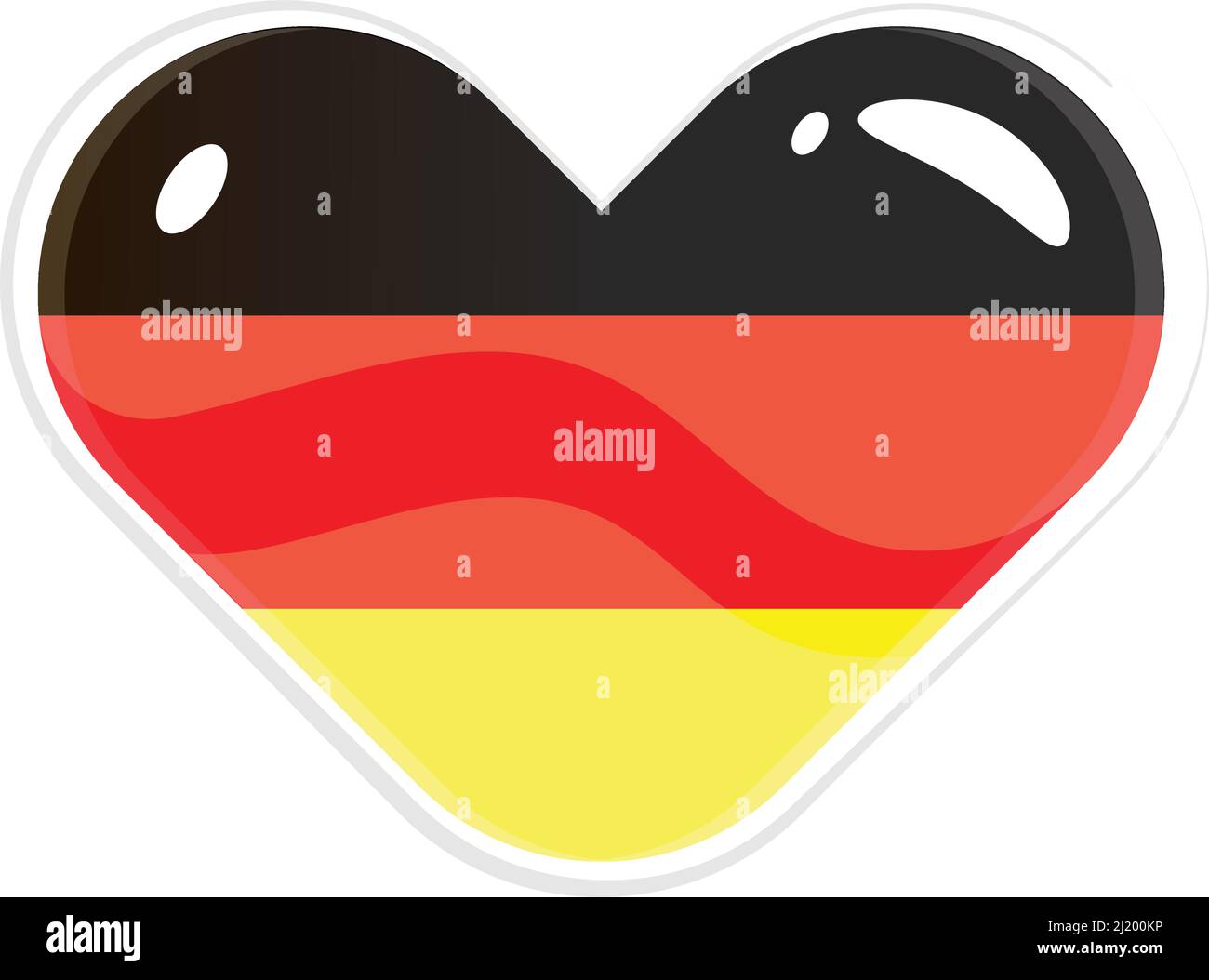 Isolated heart shape with the flag of German Vector Stock Vector Image ...