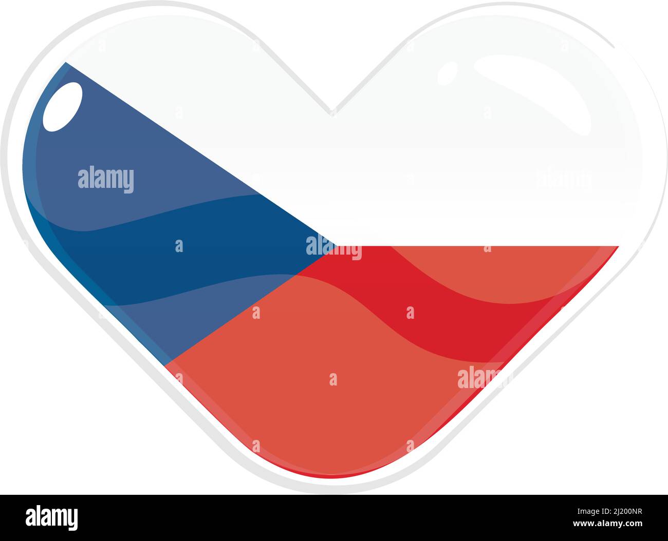 Isolated heart shape with the flag of Czech republic Vector Stock ...