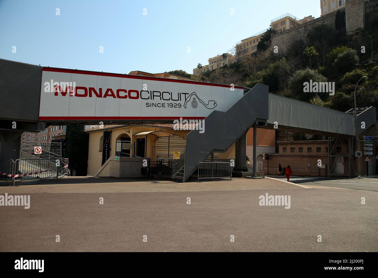 Sign for Monte Carlo Grand Prix Formula 1 race. The race takes place on ...