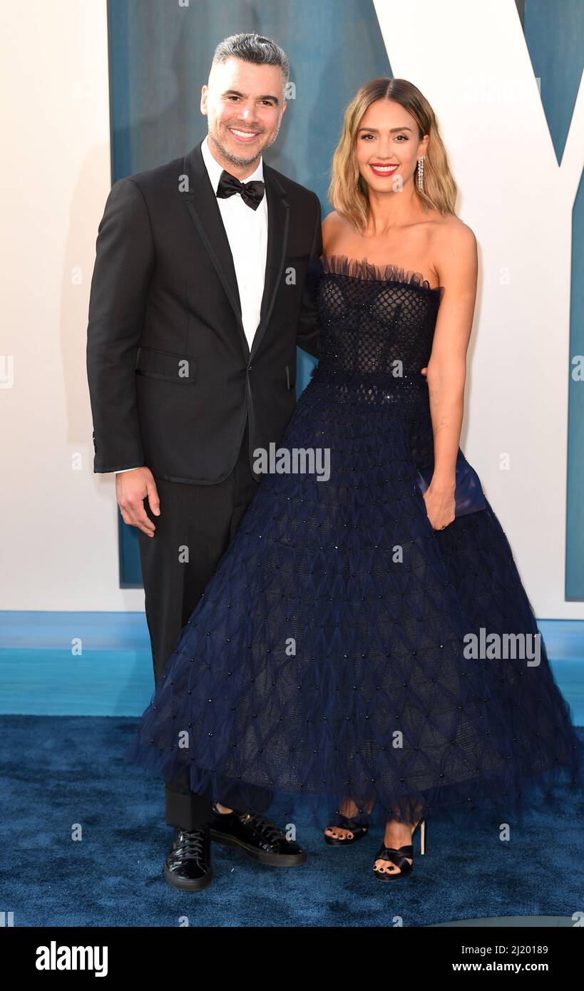 March 27th, 2022, Los Angeles, USA. Cash Warren and Jessica Alba ...