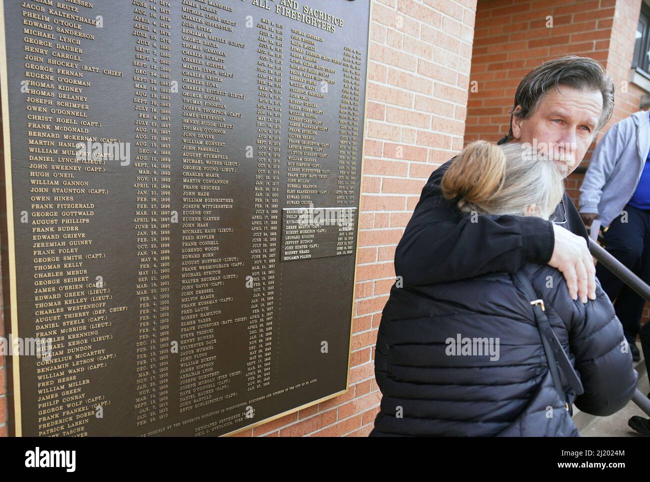 St. Louis, United States. 28th Mar, 2022. Former St. Louis fire captain ...