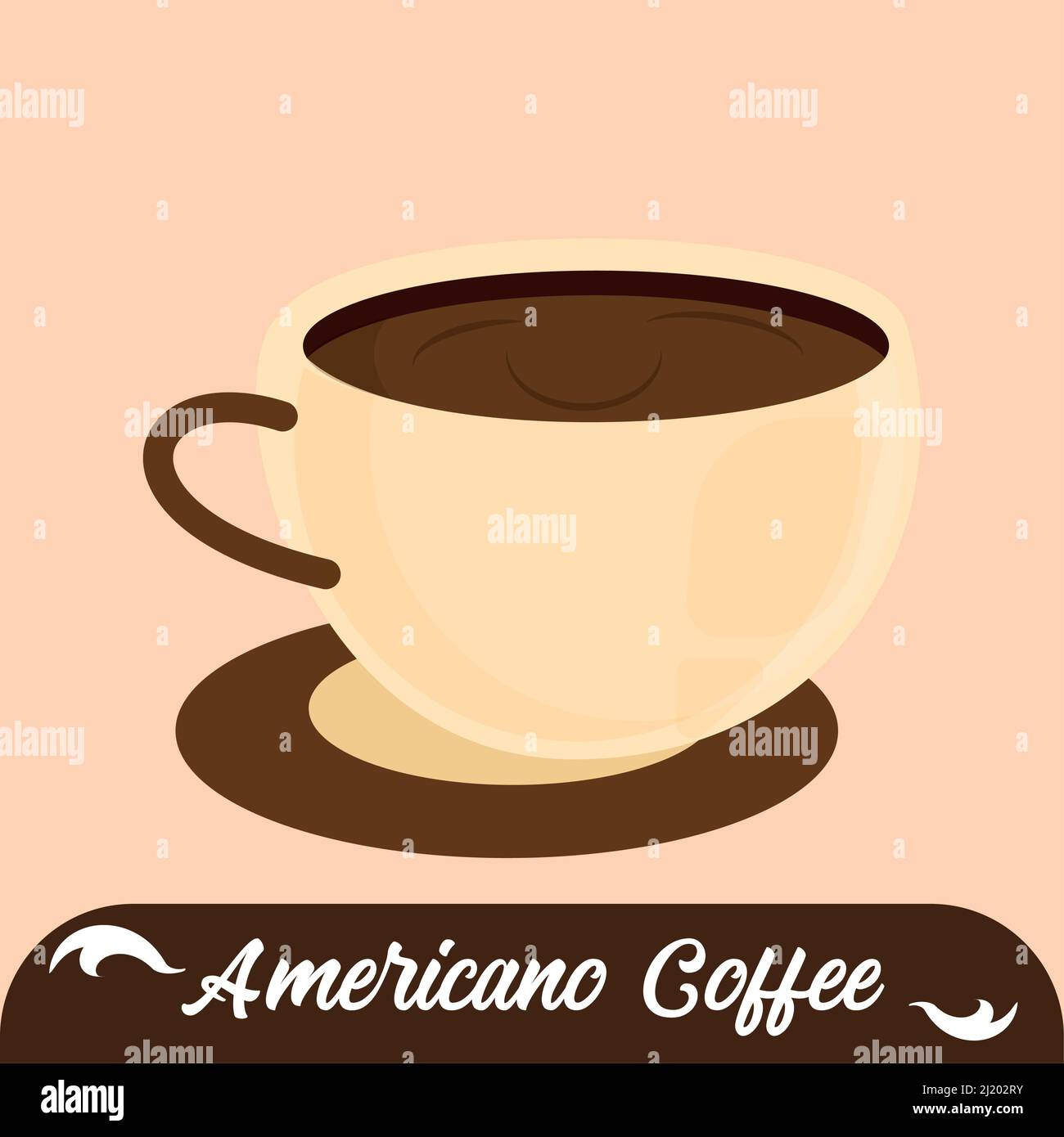 Isolated hot americano coffee drink Vector Stock Vector Image & Art - Alamy
