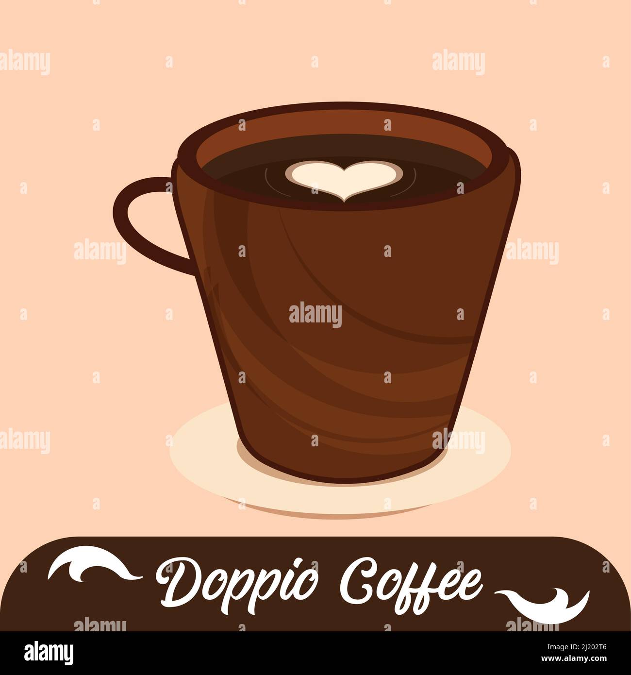 Isolated hot doppio coffee drink Vector Stock Vector Image & Art - Alamy