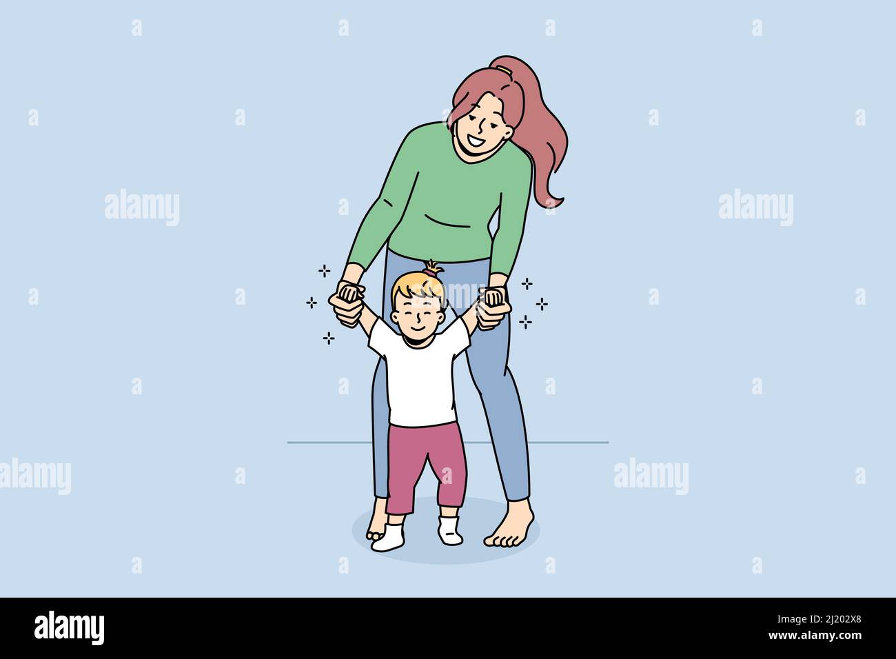 Learn to walk adult Stock Vector Images - Alamy