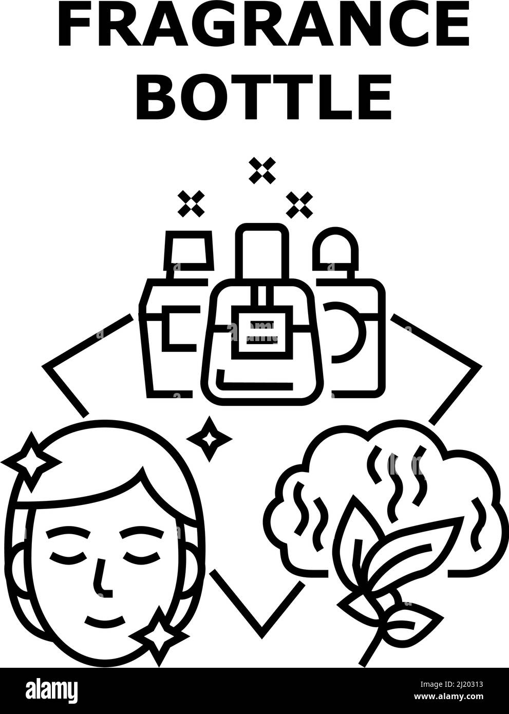 Fragrance Bottle Vector Concept Black Illustration Stock Vector Image ...