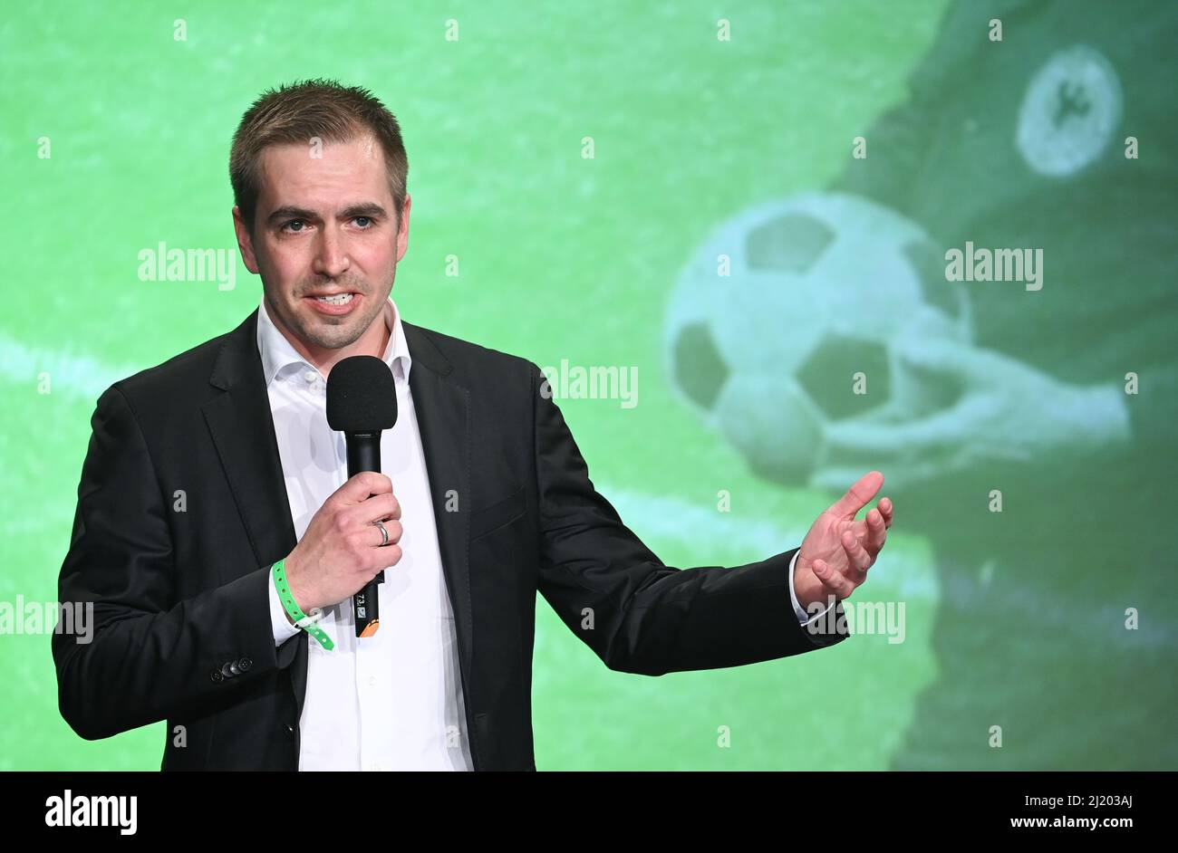 Berlin, Germany. 28th Mar, 2022. Former national soccer player Philipp ...