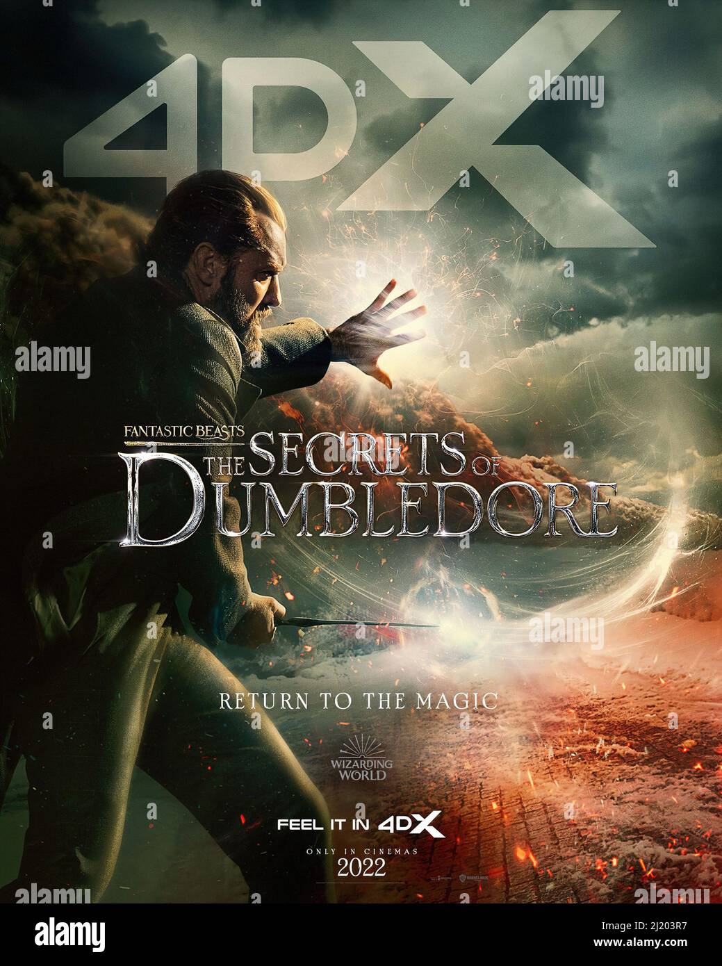 FANTASTIC BEASTS: THE SECRETS OF DUMBLEDORE, 4DX poster, Jude Law, 2022 ...