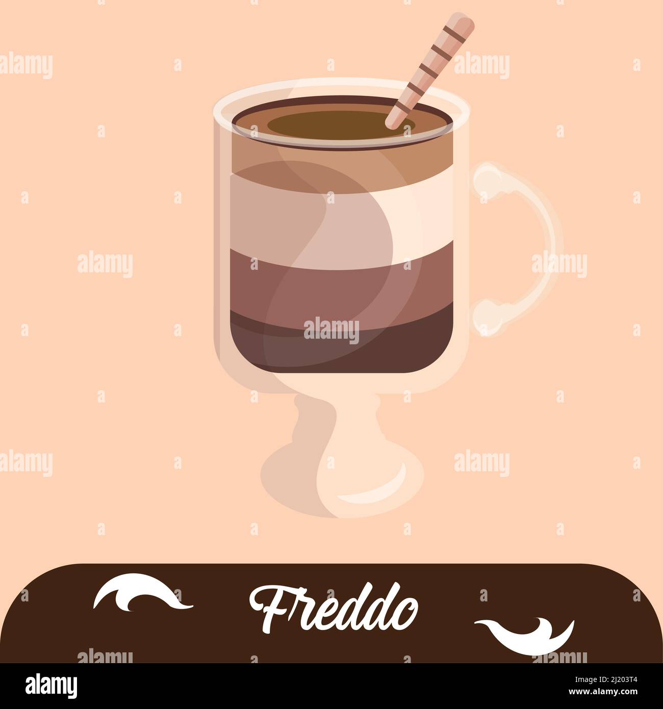 Isolated cold freddo coffee drink Vector Stock Vector Image & Art - Alamy