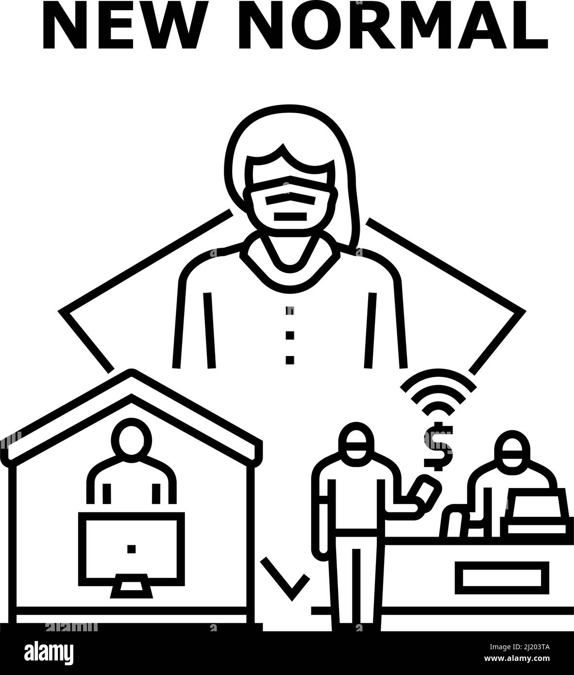 New Normal Protect Vector Concept Illustration Stock Vector Image & Art ...