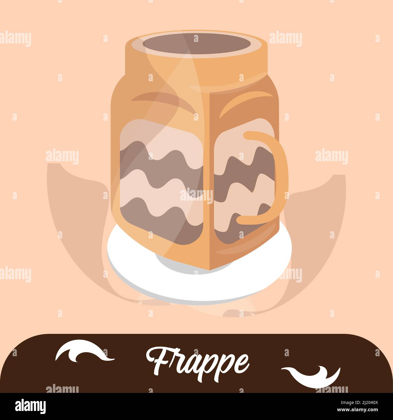 Isolated cold frappe coffee drink Vector Stock Vector Image & Art - Alamy
