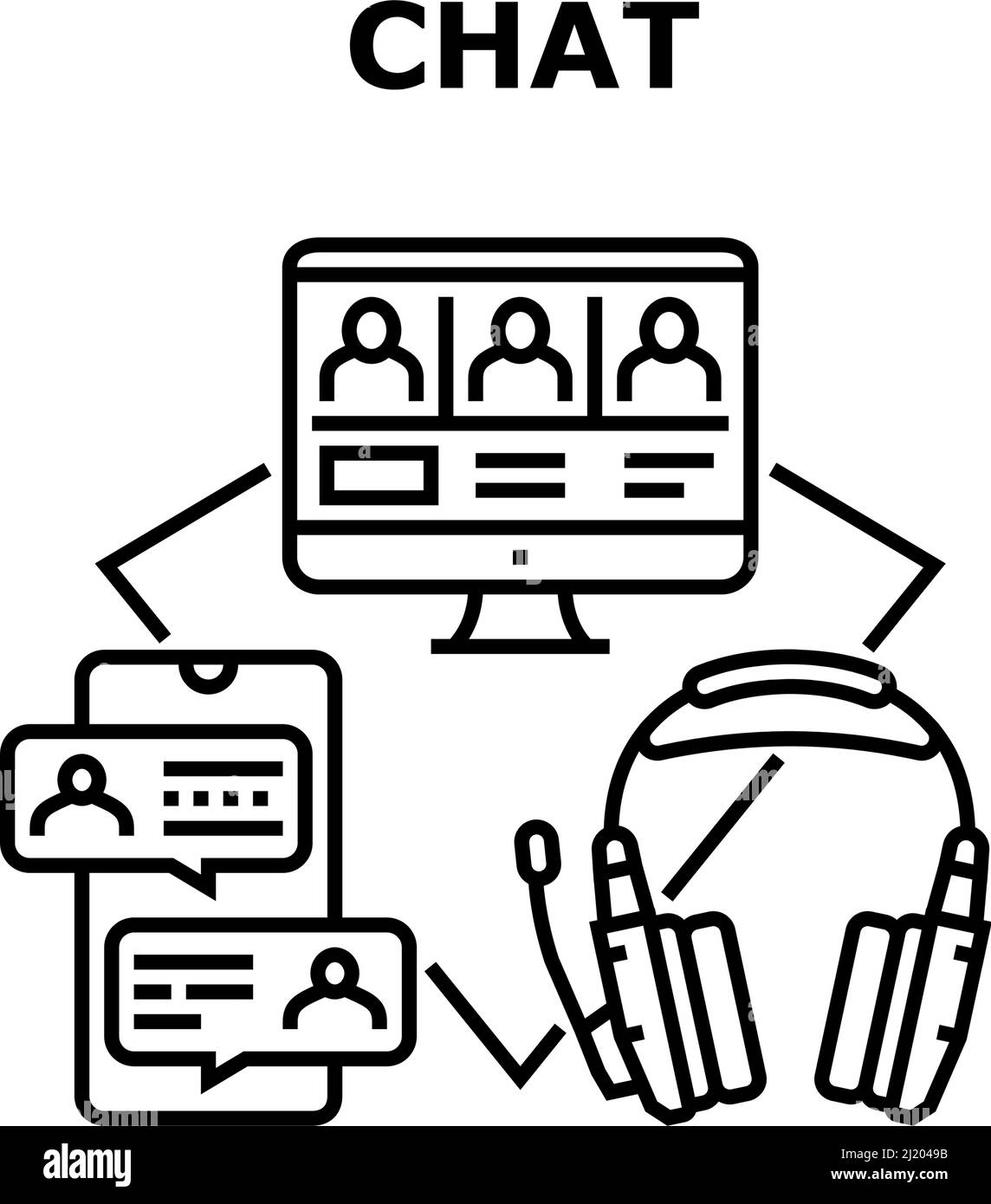 Chat Communication Vector Concept Illustration Stock Vector Image & Art ...