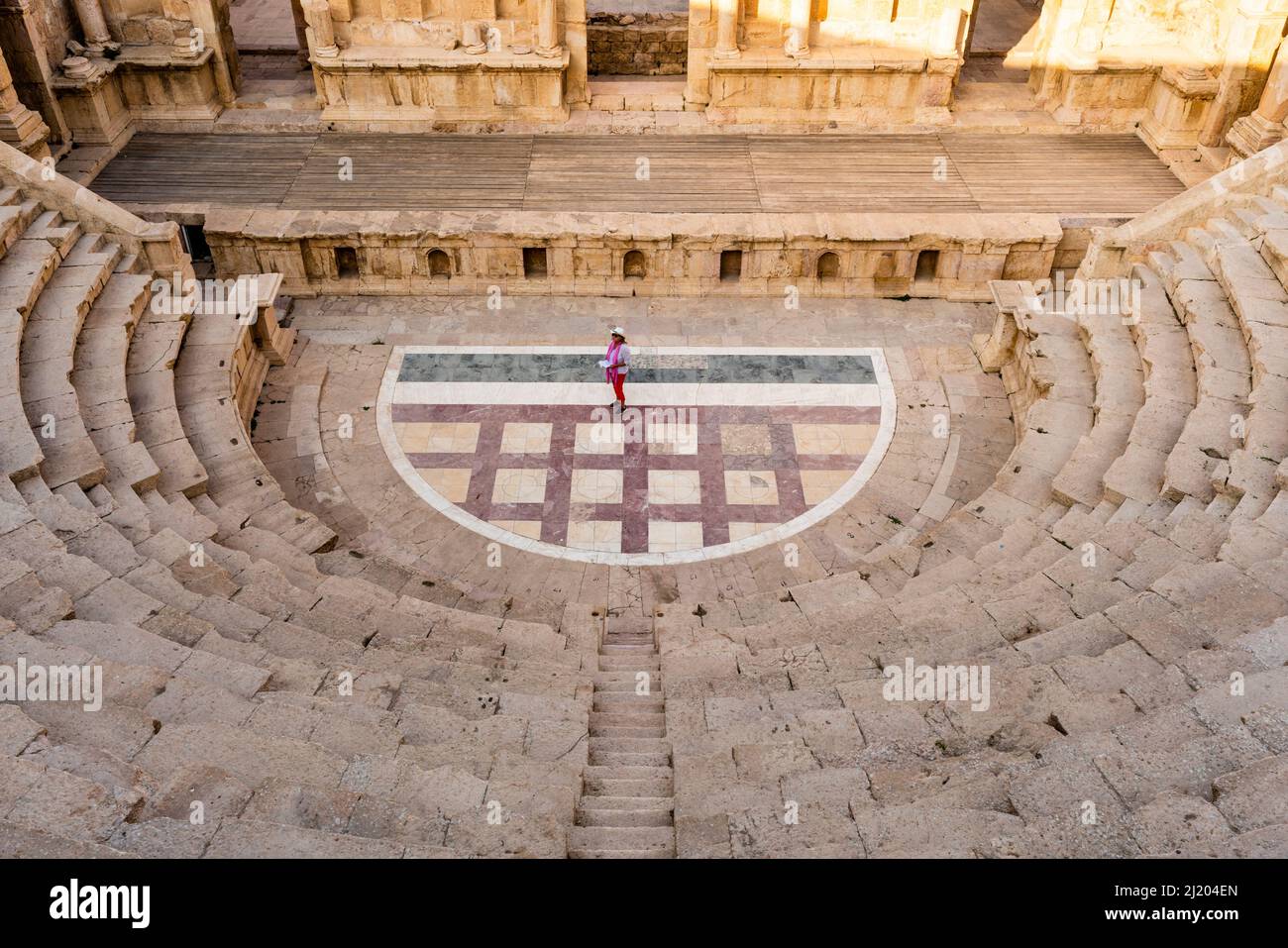 A Female Visitor Reading A Guide Book At The Northern Theatre, The ...
