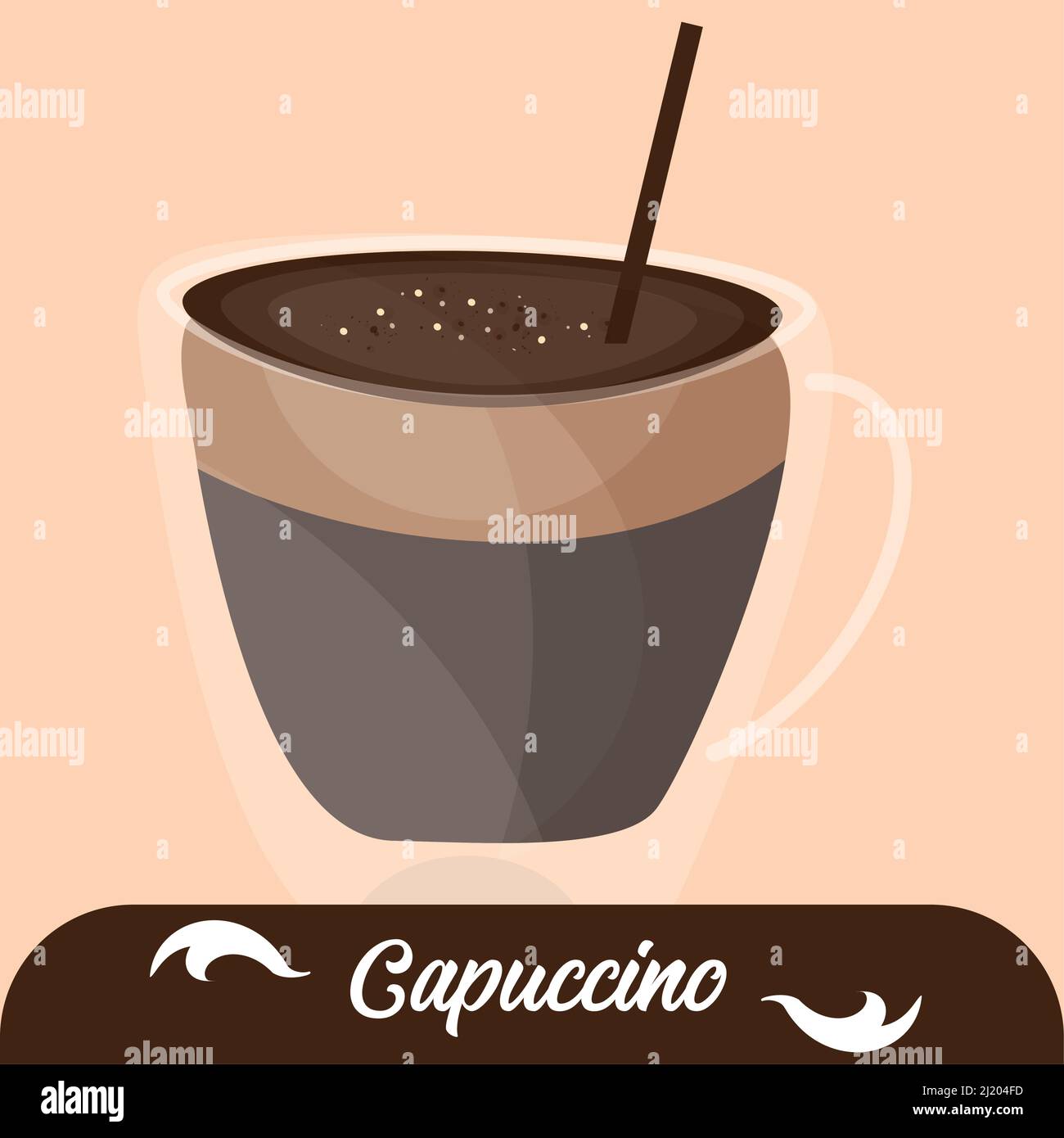 Capuccino cup isolated Stock Vector Images - Alamy