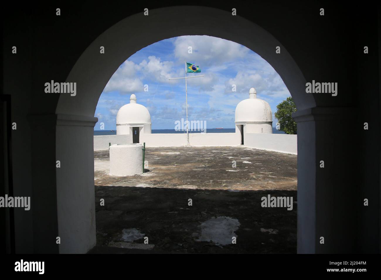 salvador, bahia, brazil - march 28, 2022: view of the Monte Serrat Fort ...