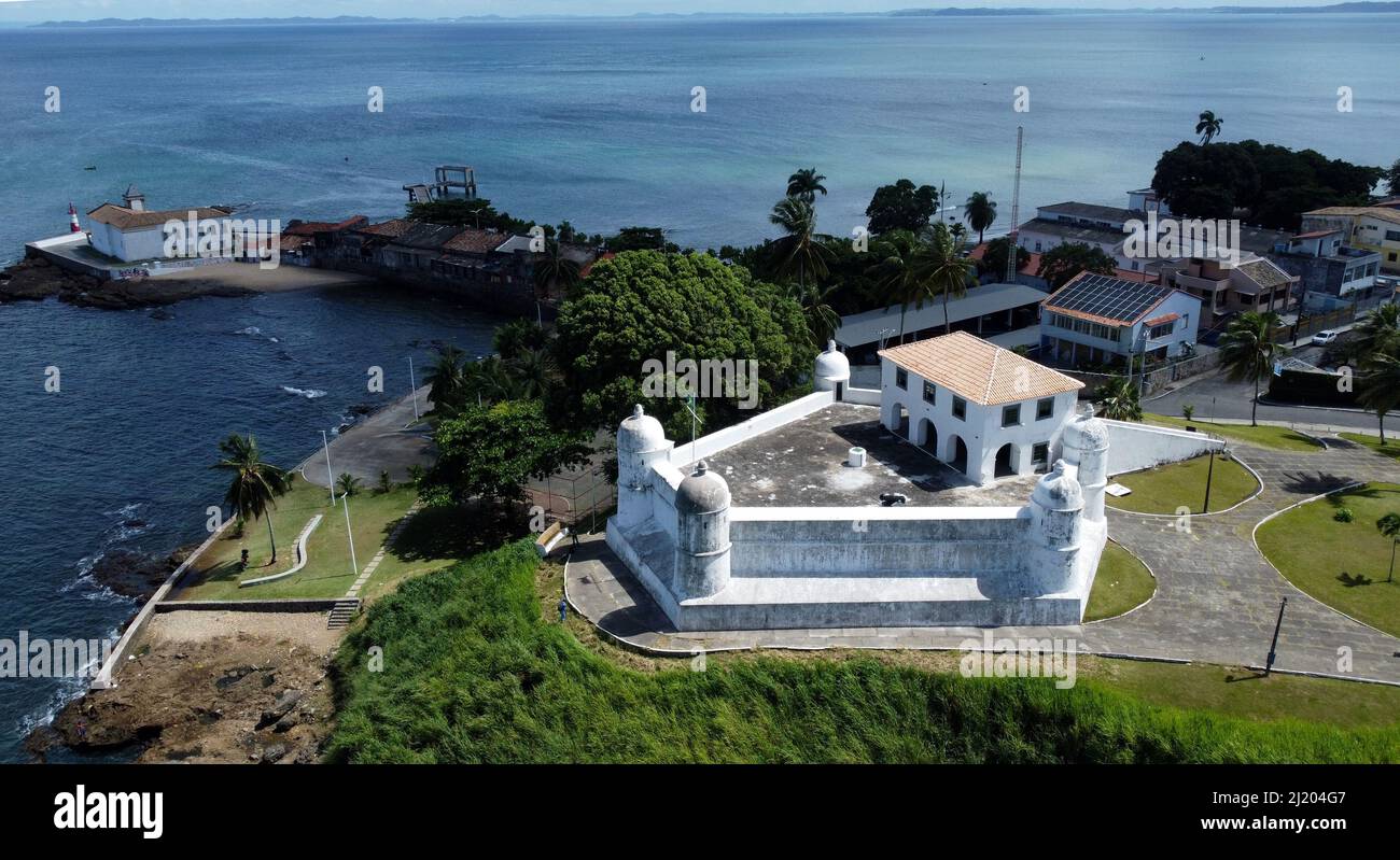 salvador, bahia, brazil - march 28, 2022: view of the Monte Serrat Fort ...