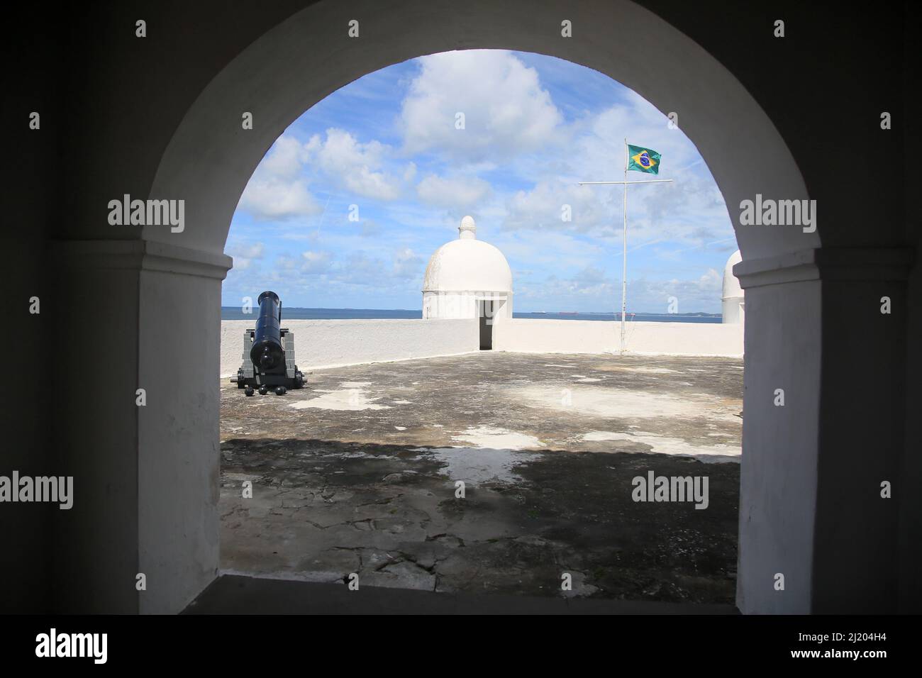 salvador, bahia, brazil - march 28, 2022: view of the Monte Serrat Fort ...