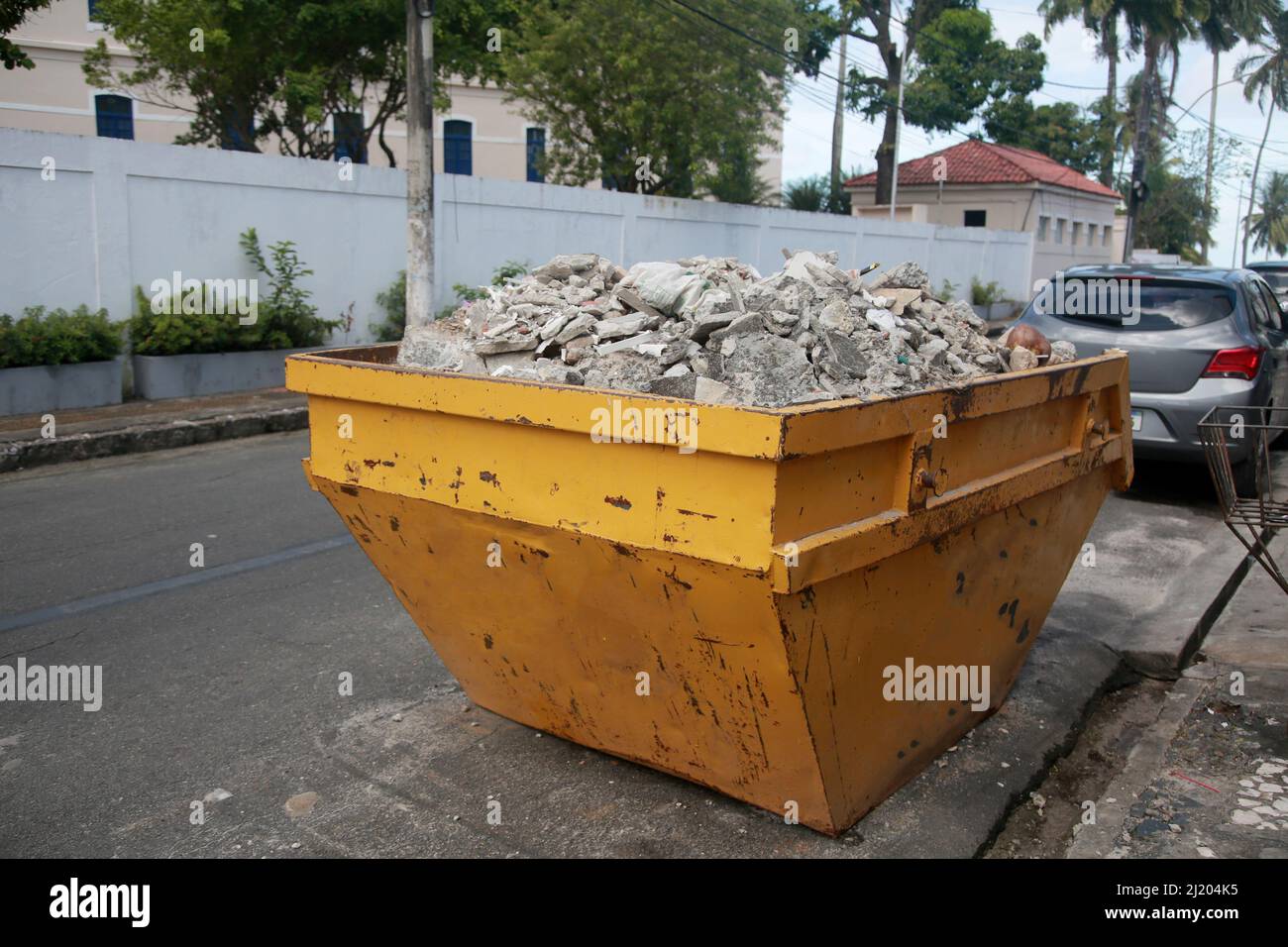 salvador, bahia, brazil - march 28, 2022: Construction waste collection ...