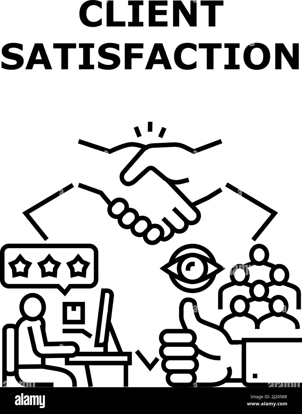 Client Satisfaction Vector Concept Illustration Stock Vector Image ...