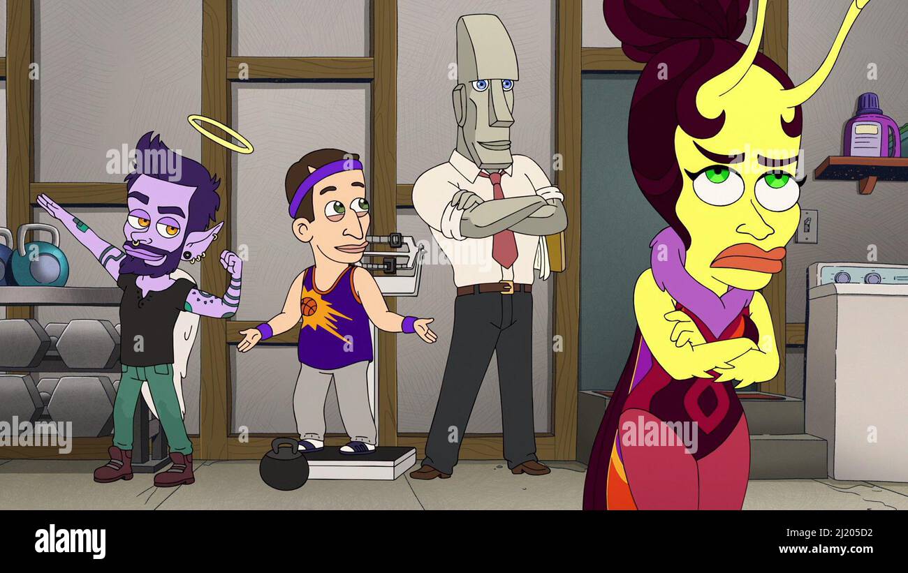 HUMAN RESOURCES, from left: Dante the Addiction Angel (voice: Hugh ...