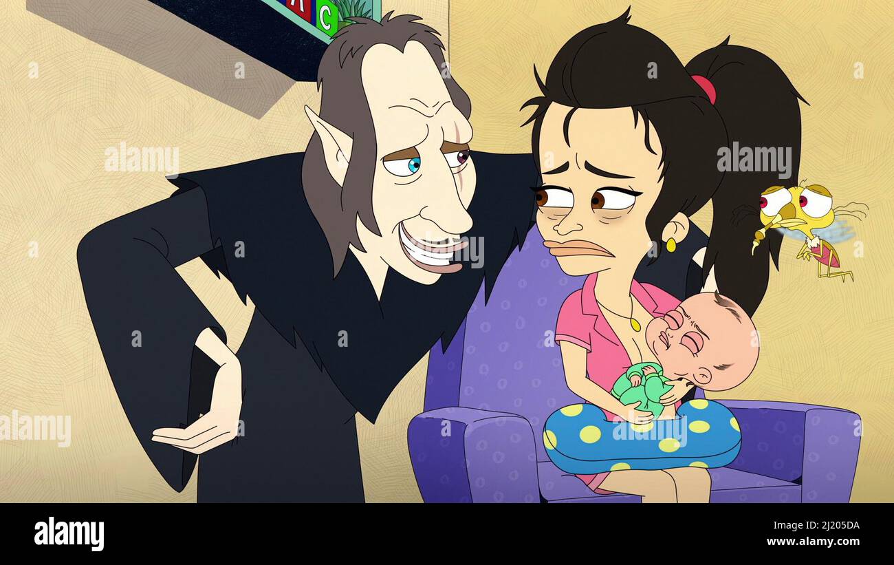 HUMAN RESOURCES, from left: Shame Wizard (voice: David Thewlis), Becca ...