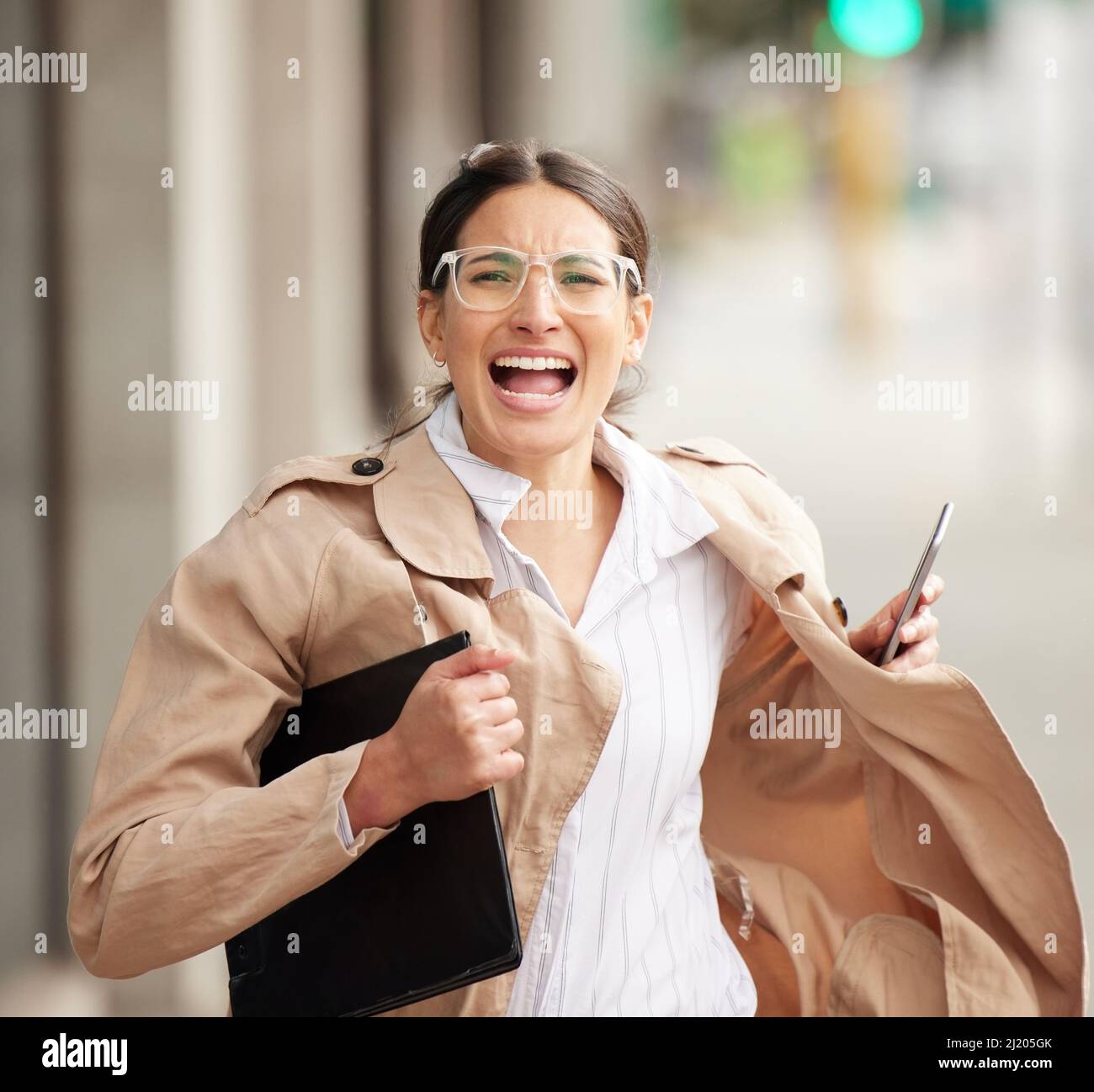 Everything chooses the same day to go south. Portrait of a young woman ...