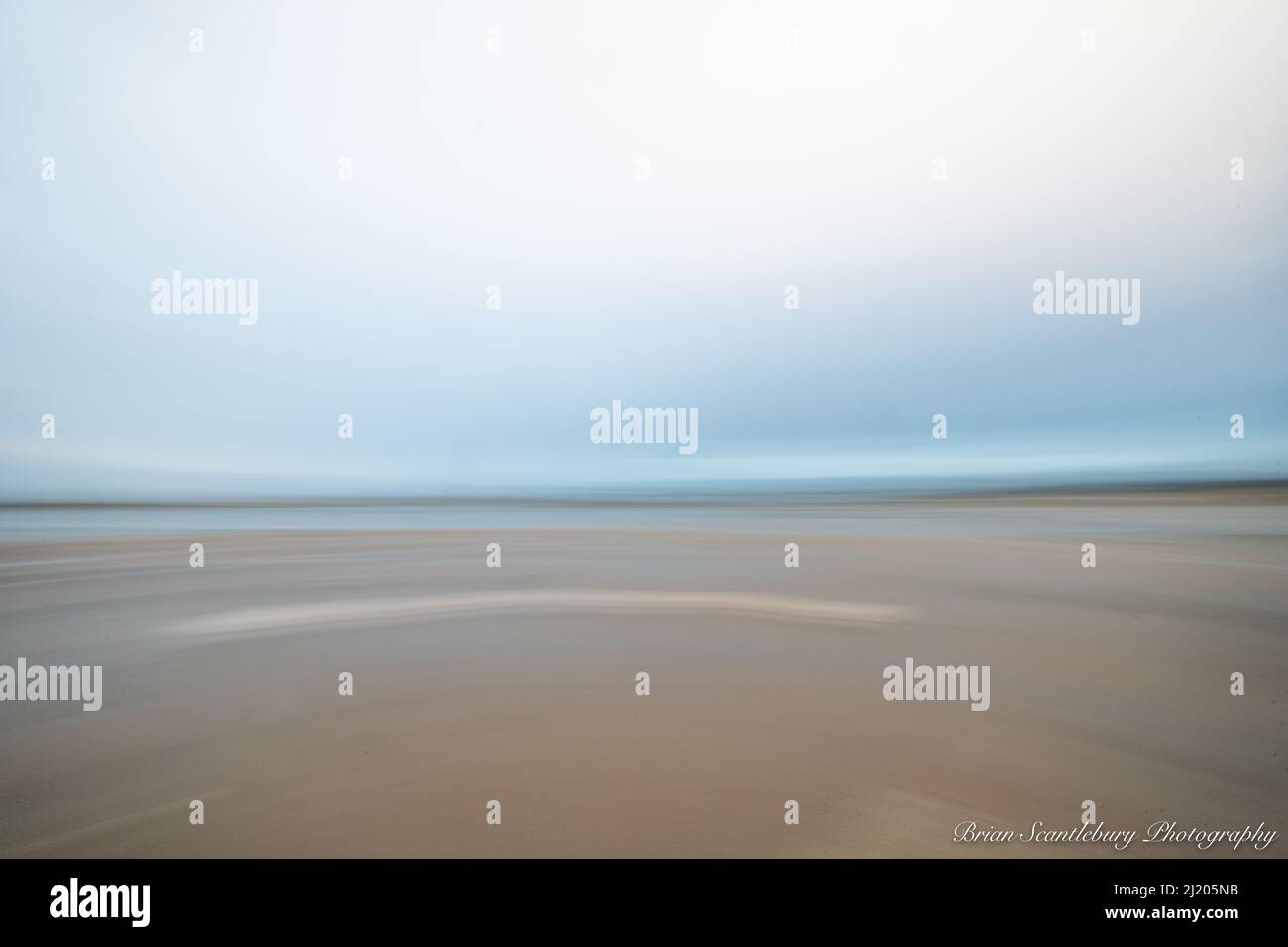 Impressionist beach-side soft hues and dusk sky colours Stock Photo - Alamy