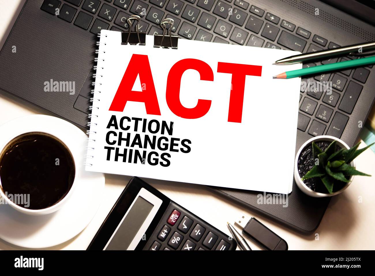 ACT - Action Changes Things acronym, business concept background Stock ...