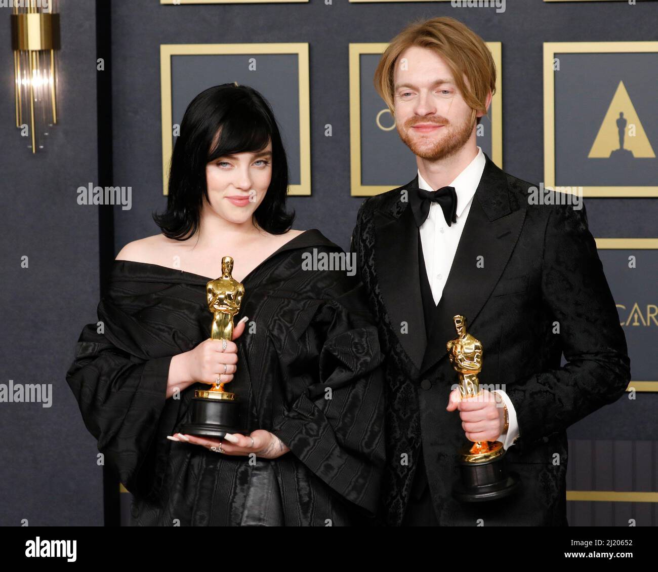 Billie eilish finneas oconnell at the 94th academy awards hi-res stock ...