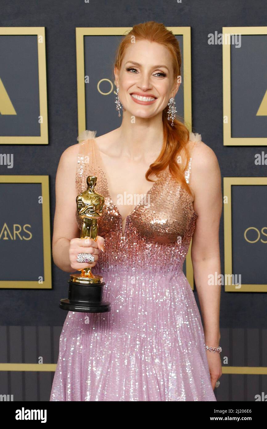 LOS ANGELES - MAR 27: Jessica Chastain at the 94th Academy Awards at ...