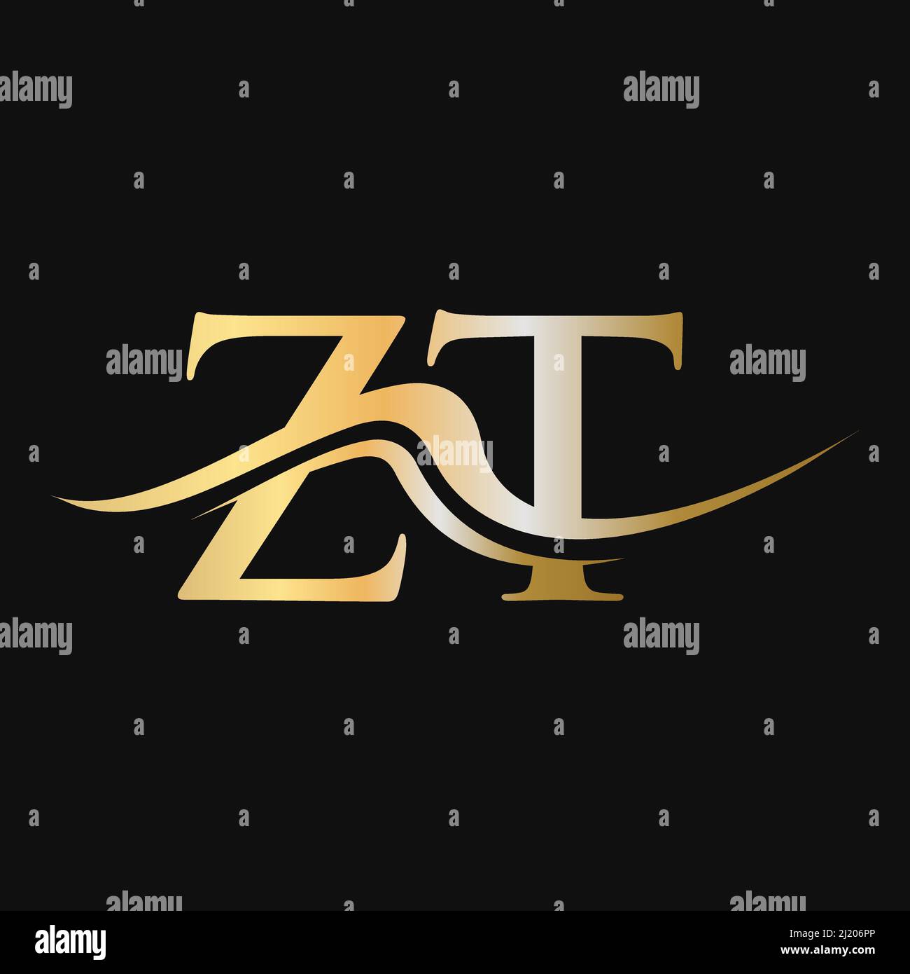 Letter ZT Logo Design. Initial ZT Logotype Template For Business And ... Letter ZT Logo Design. Initial ZT Logotype Template For Business And ...