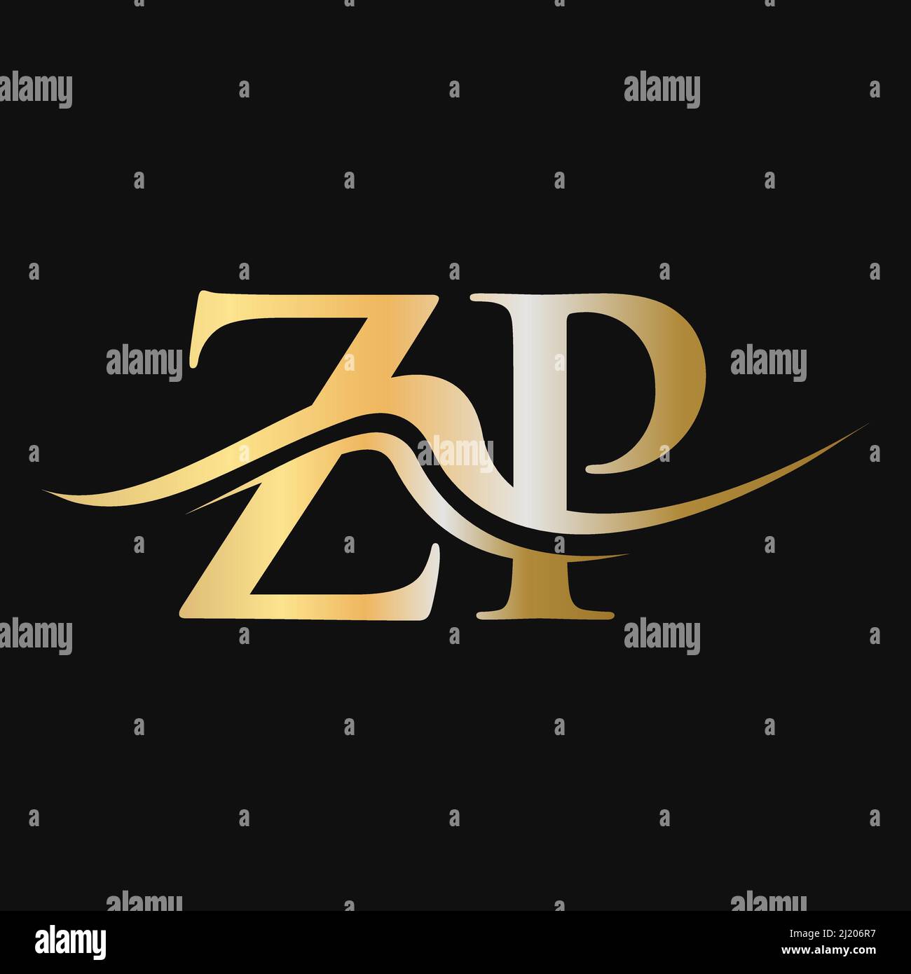 Letter ZP Logo Design. Initial ZP Logotype Template For Business And ...