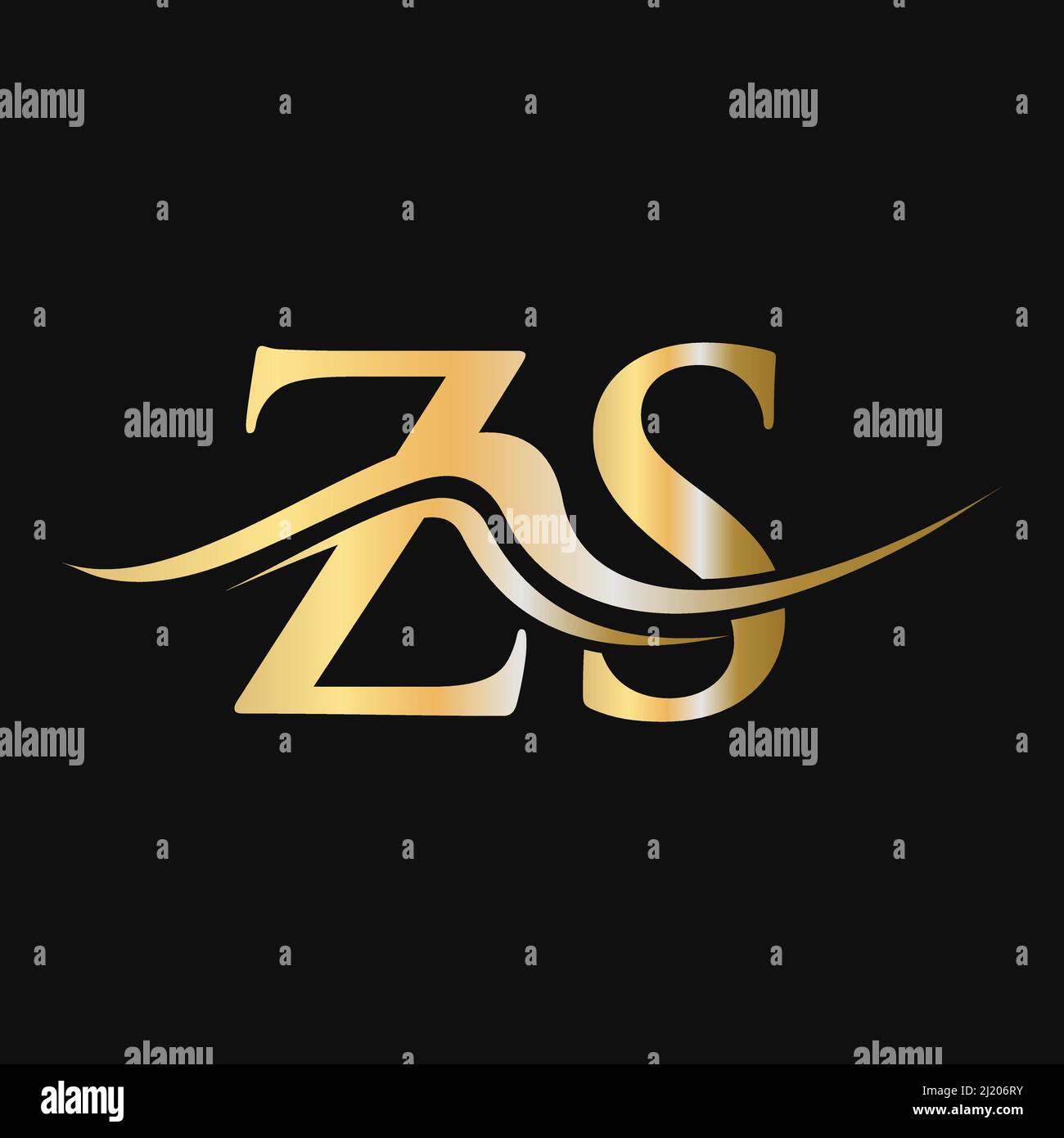 Letter ZS Logo Design. Initial ZS Logotype Template For Business And ...