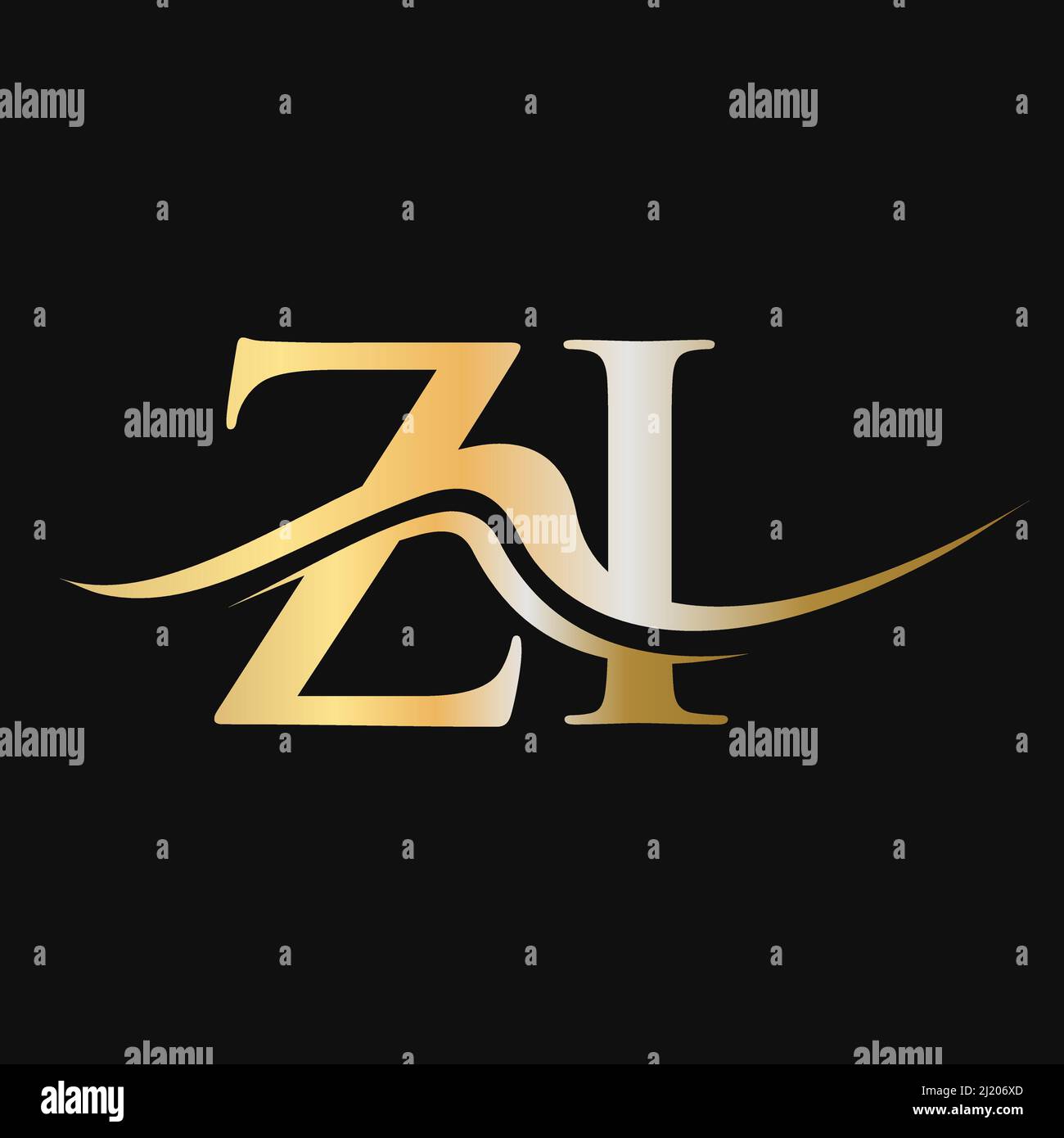 Letter ZI Logo Design. Initial ZI Logotype Template For Business And ...