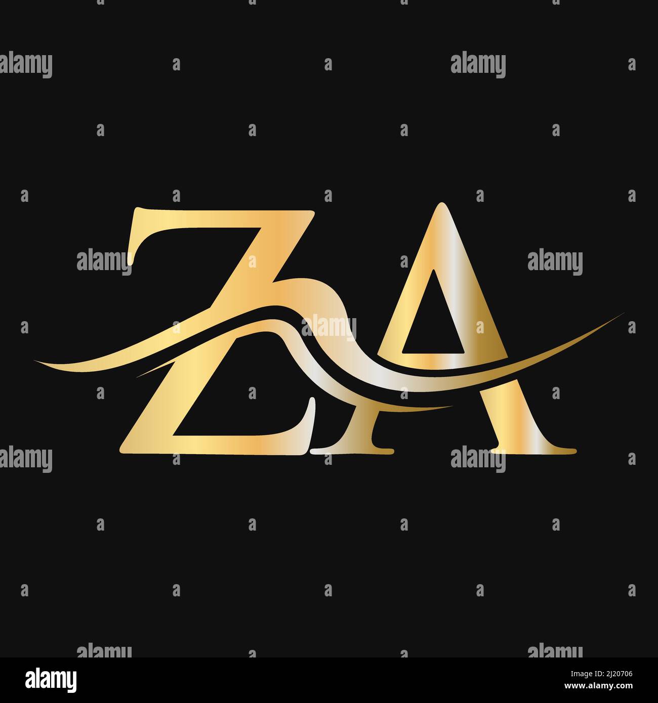 Letter ZA Logo Design. Initial ZA Logotype Template For Business And ...