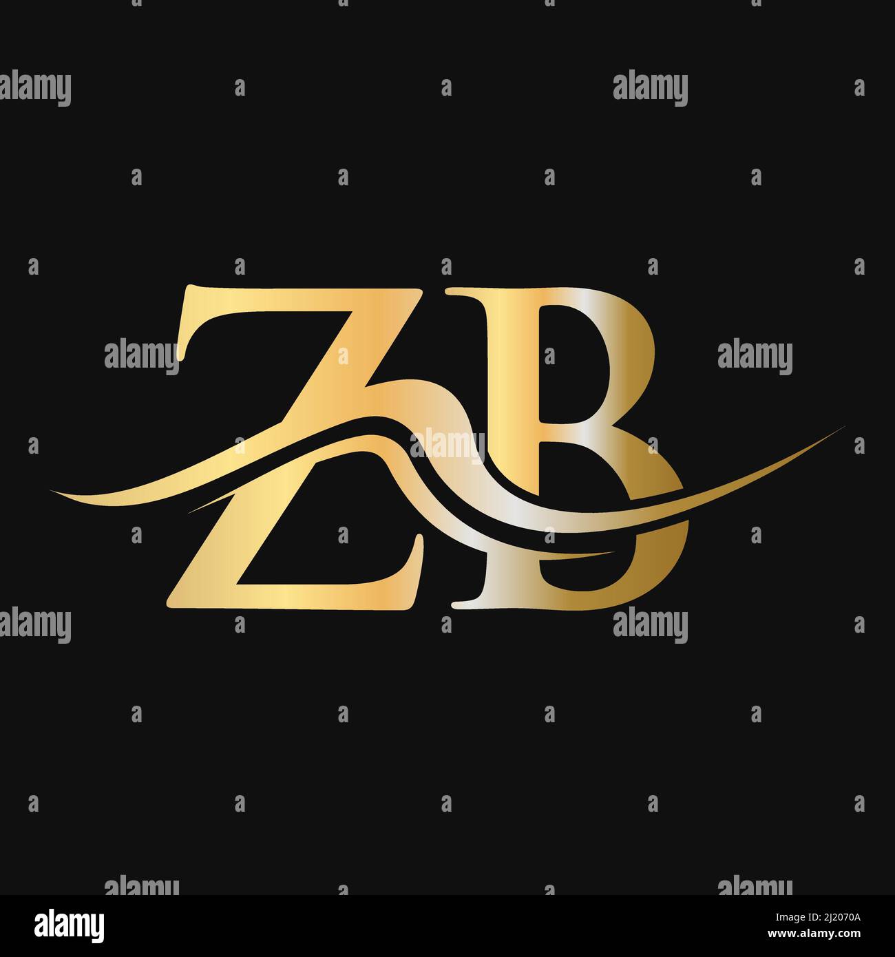 Letter ZB Logo Design. Initial ZB Logotype Template For Business And ...