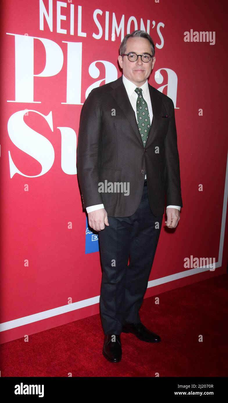 NEW YORK, NY- March 28: Matthew Broderick at the Opening Night revival ...