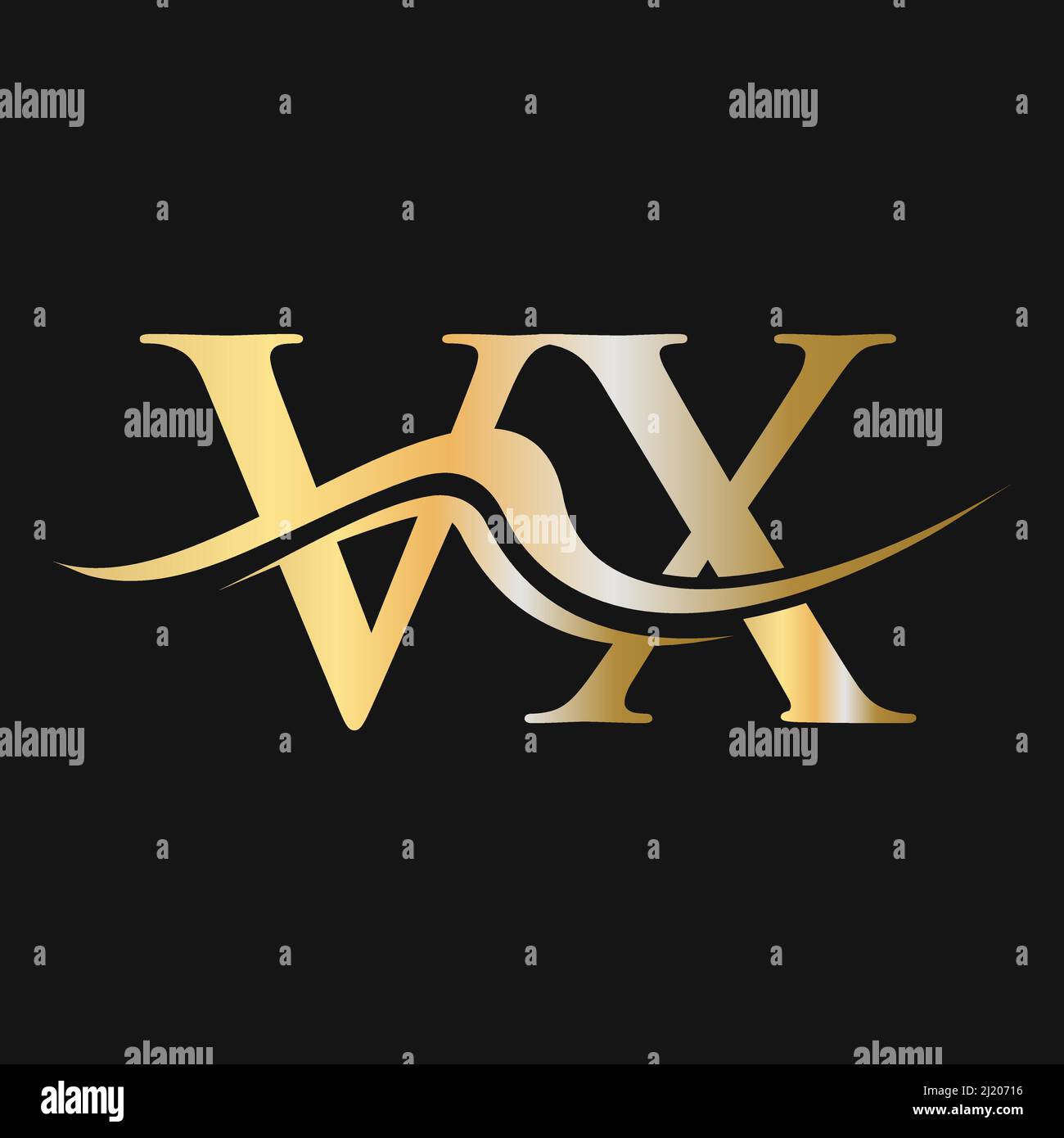 Letter VX Logo Design. Initial VX Logotype Template For Business And ...