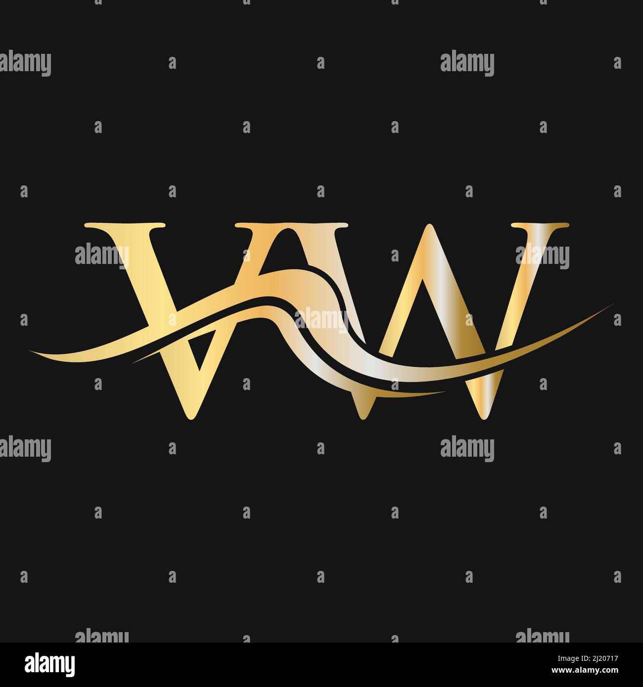 Letter VW Logo Design. Initial VW Logotype Template For Business And ...