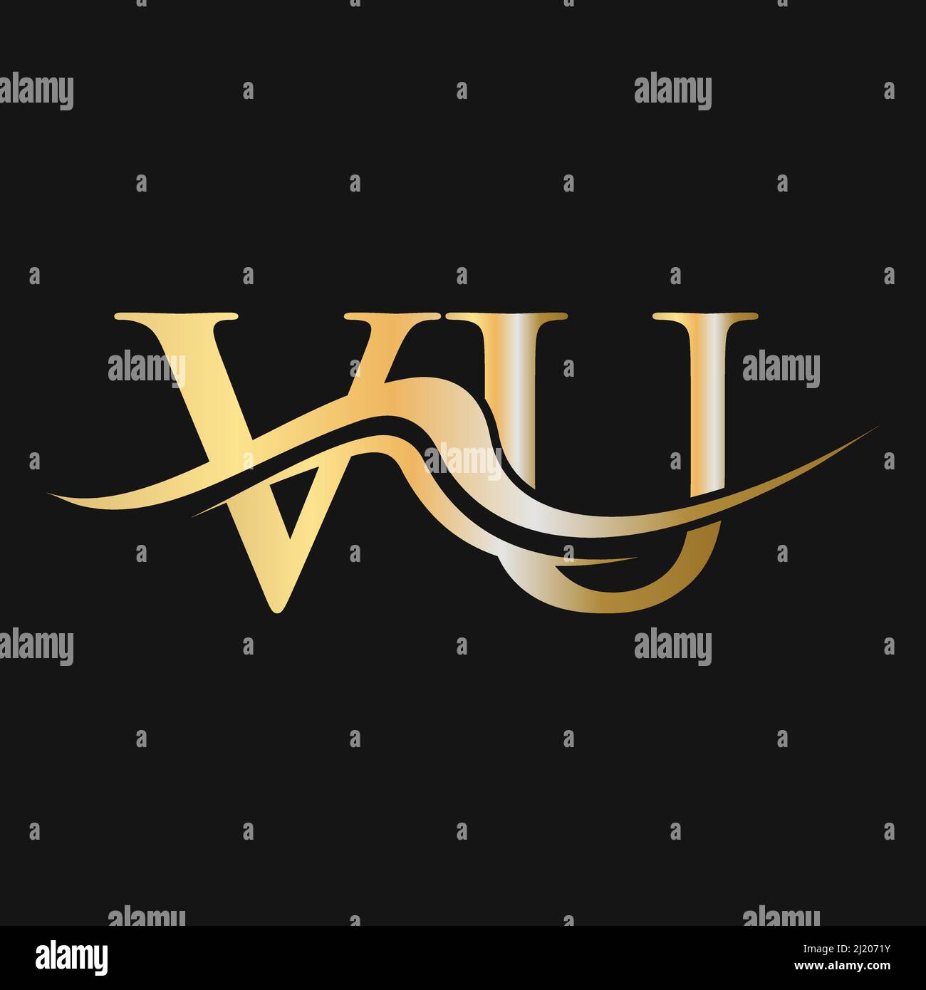 Letter VU Logo Design. Initial VU Logotype Template For Business And ...
