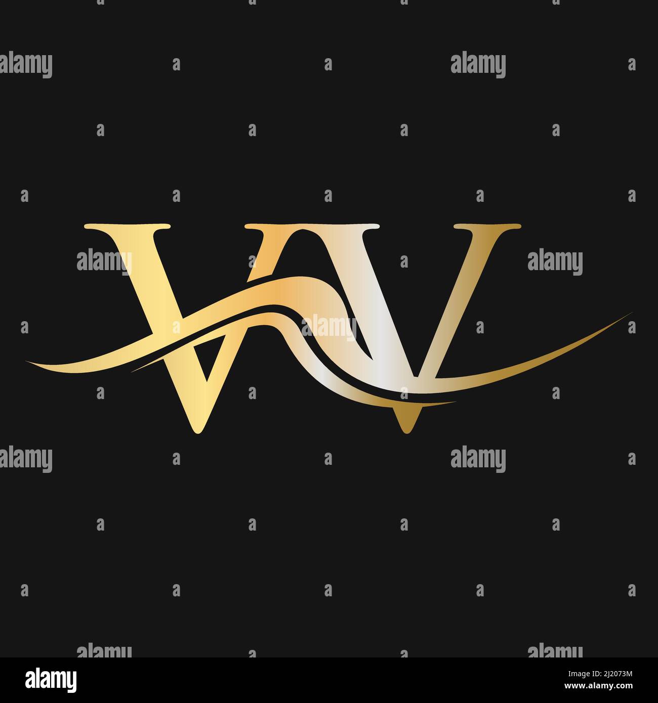 Letter VV Logo Design. Initial VV Logotype Template For Business And ...