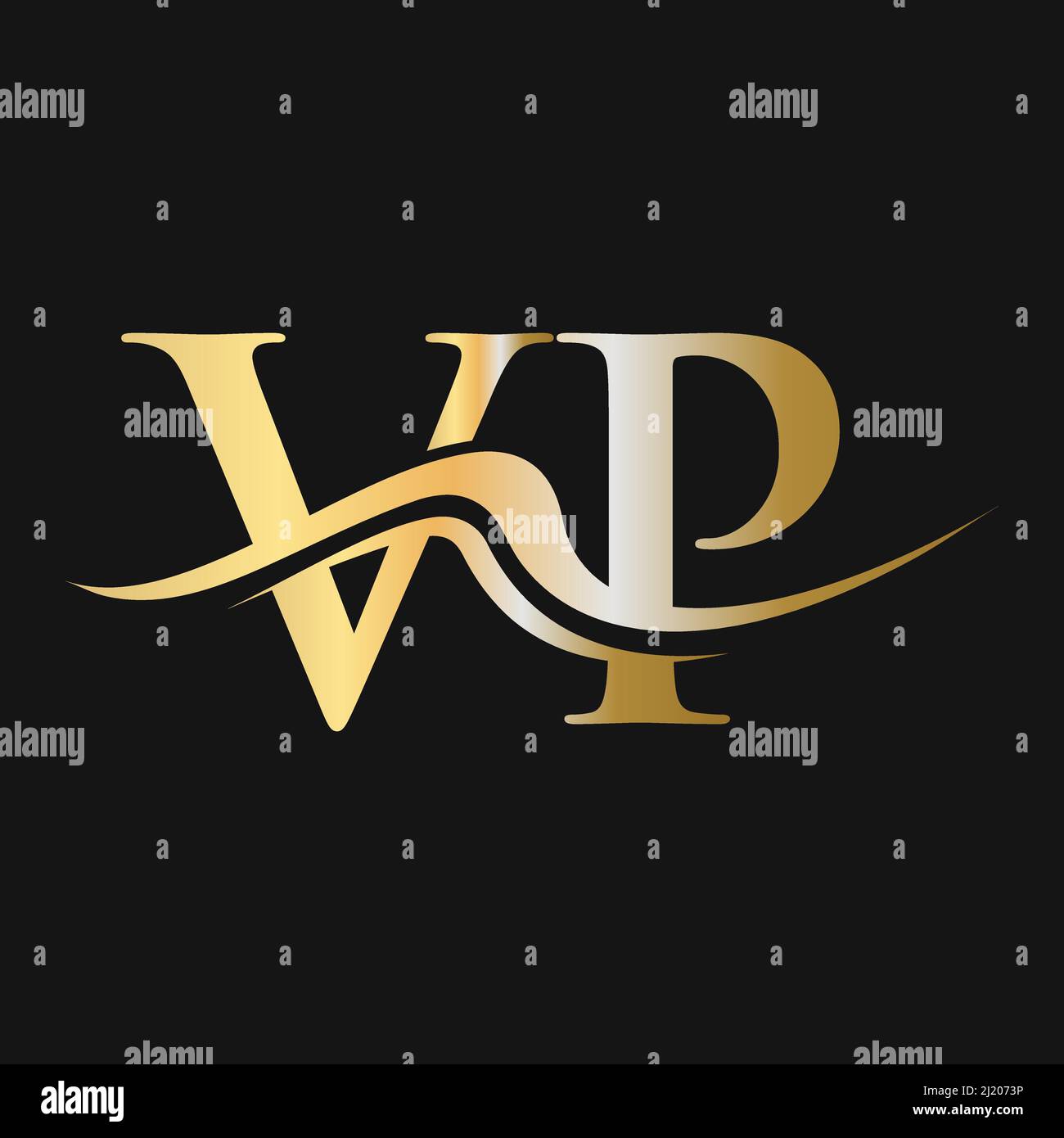 Letter VP Logo Design. Initial VP Logotype Template For Business And ...
