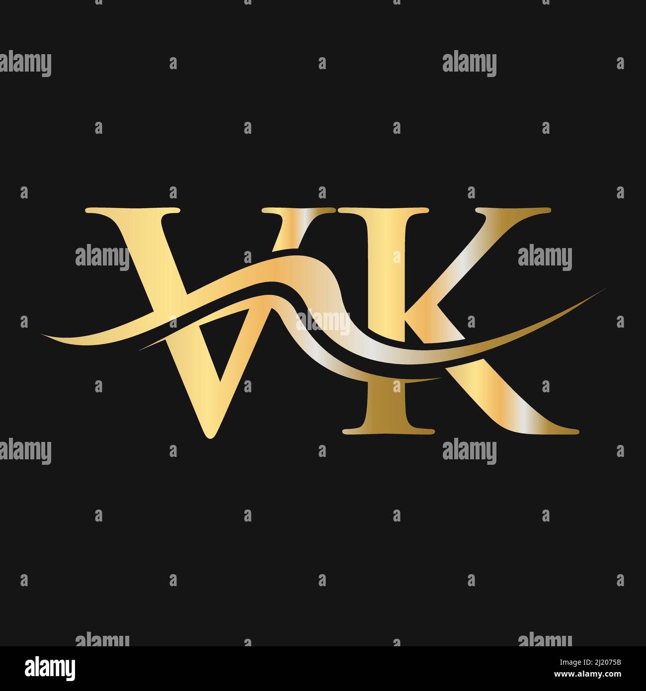 Letter VK Logo Design. Initial VK Logotype Template For Business And ...