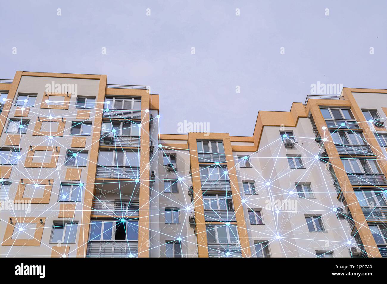 View of high modern multi-storey building Stock Photo - Alamy