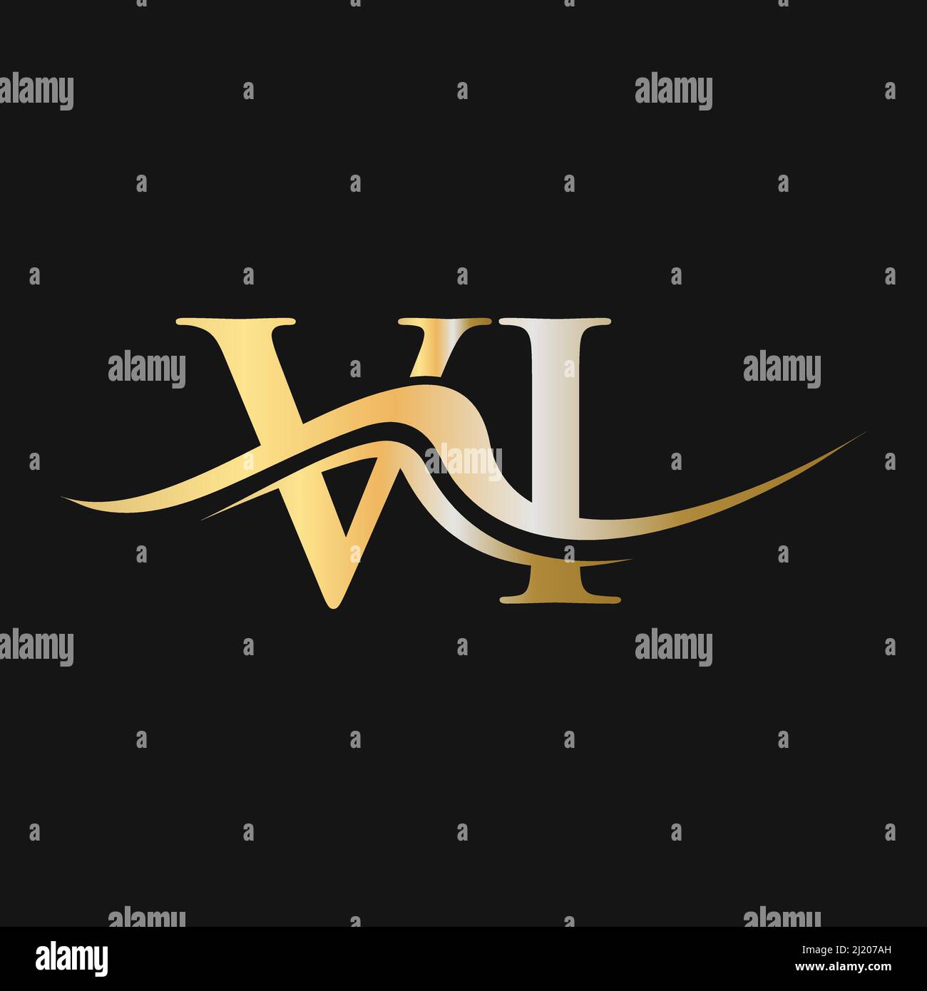 Letter VI Logo Design. Initial VI Logotype Template For Business And ...