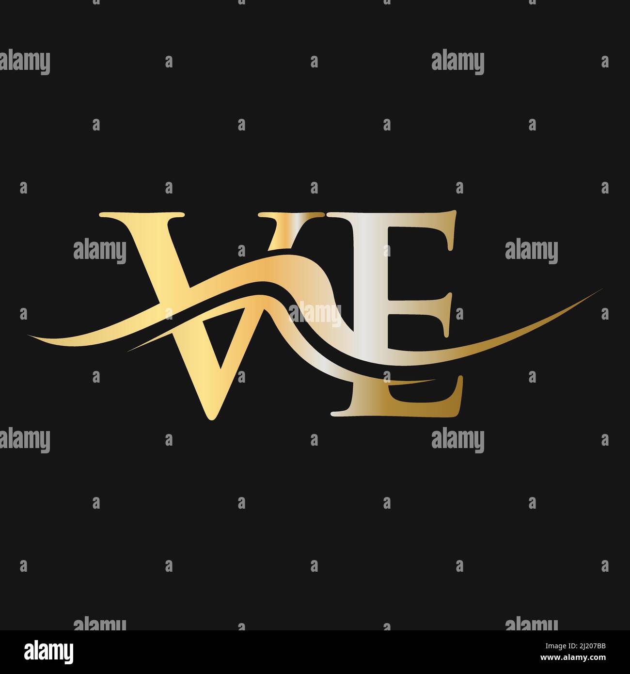 Letter VE Logo Design. Initial VE Logotype Template For Business And ...