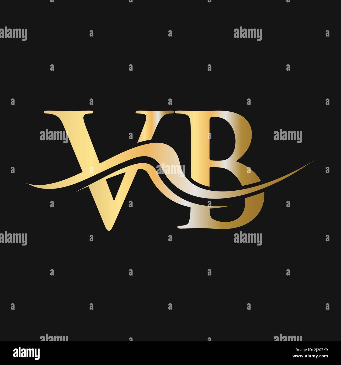 Letter VB Logo Design. Initial VB Logotype Template For Business And ...